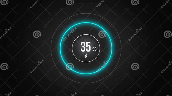 Loading screen at 35 . stock illustration. Illustration of charge ...