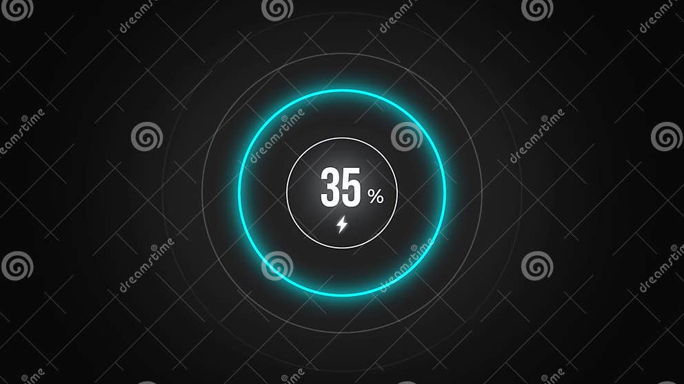 Loading screen at 35 . stock illustration. Illustration of charge ...