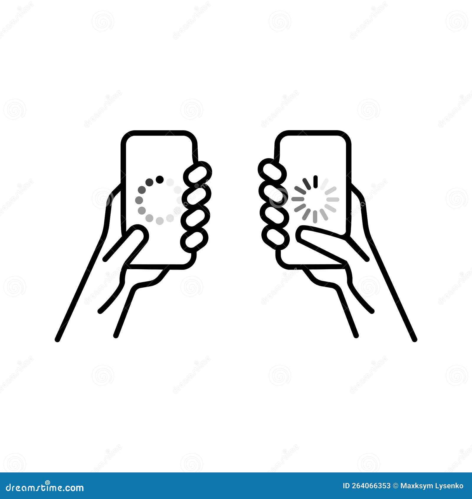 Loading Screen Phone. Loading Phone Stock Vector - Illustration of ...