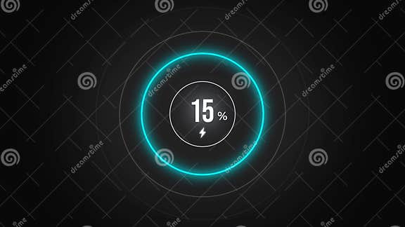 Loading screen at 15 . stock illustration. Illustration of charge ...