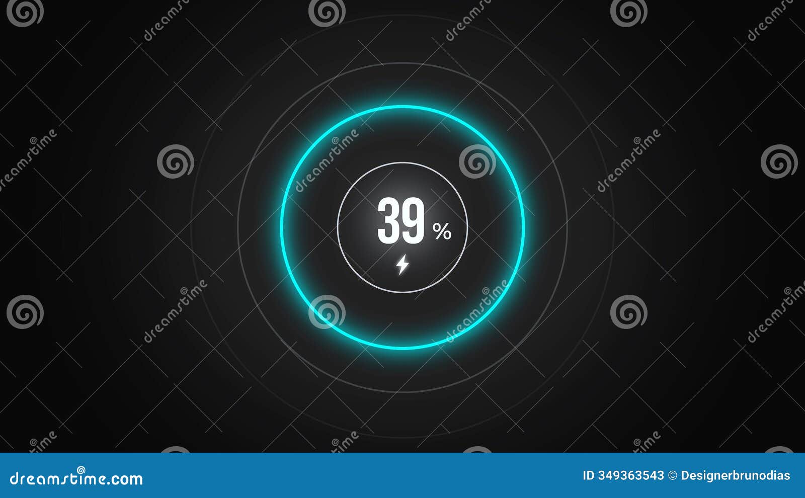Loading screen at 39 . stock illustration. Illustration of charging ...