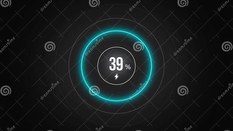 Loading screen at 39 . stock illustration. Illustration of charging ...