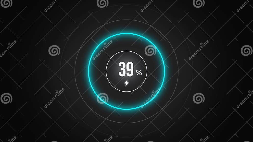 Loading screen at 39 . stock illustration. Illustration of charging ...