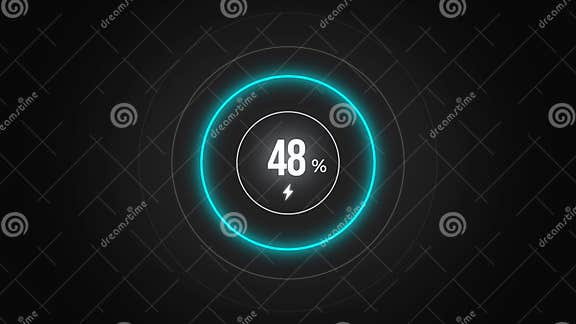 Loading screen at 48 . stock illustration. Illustration of display ...