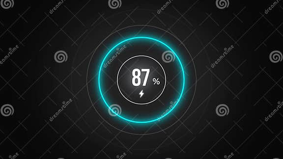 Loading screen at 87 . stock illustration. Illustration of status ...