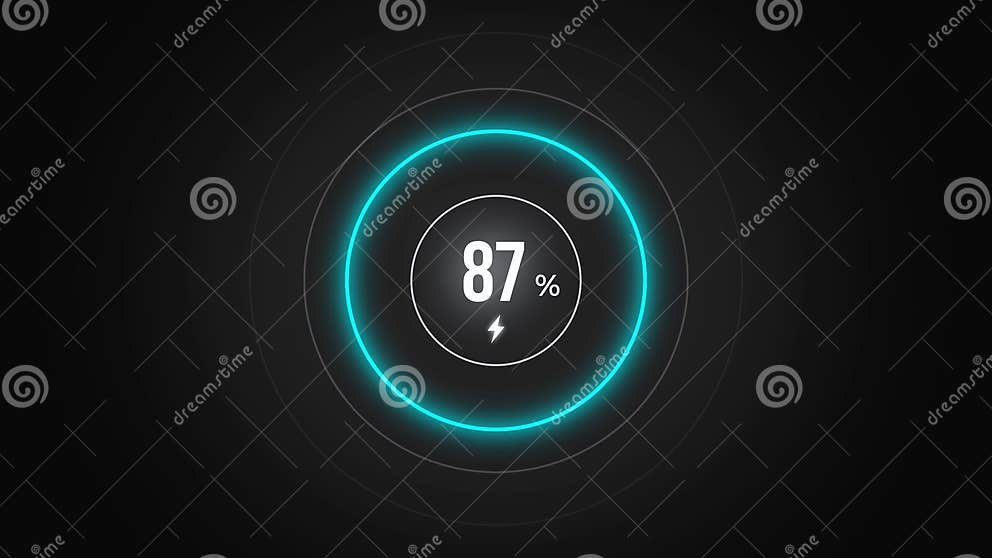 Loading screen at 87 . stock illustration. Illustration of status - 349363703