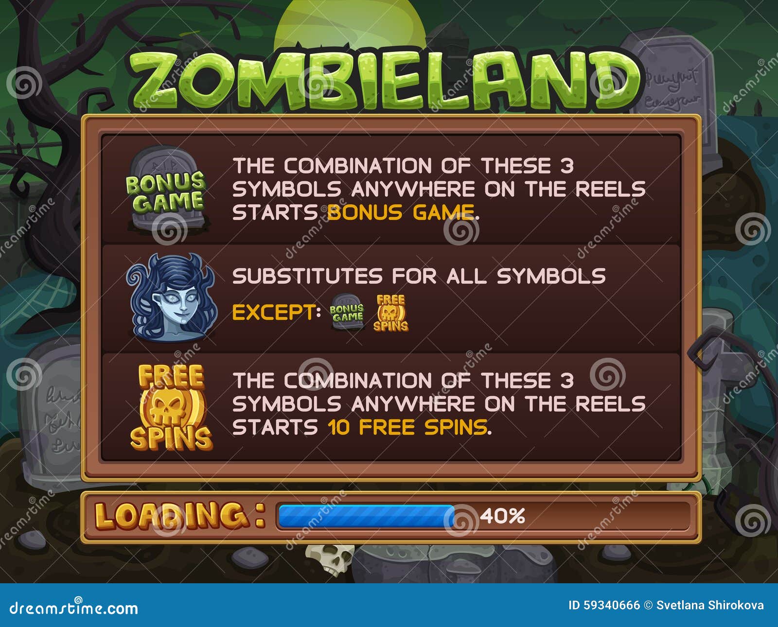 Loading Screen for Slots Game Stock Vector - Illustration of icon ...