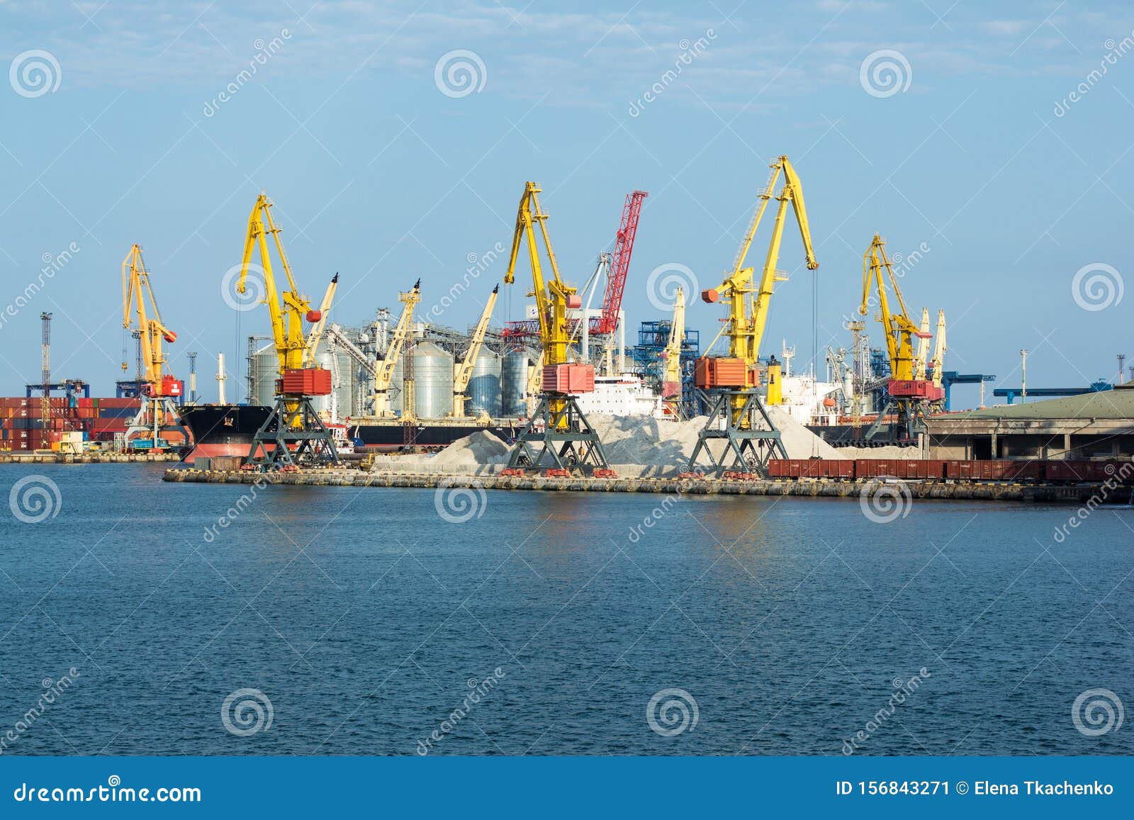 Loading in a Sea Cargo Port Stock Image - Image of cargo, loading ...
