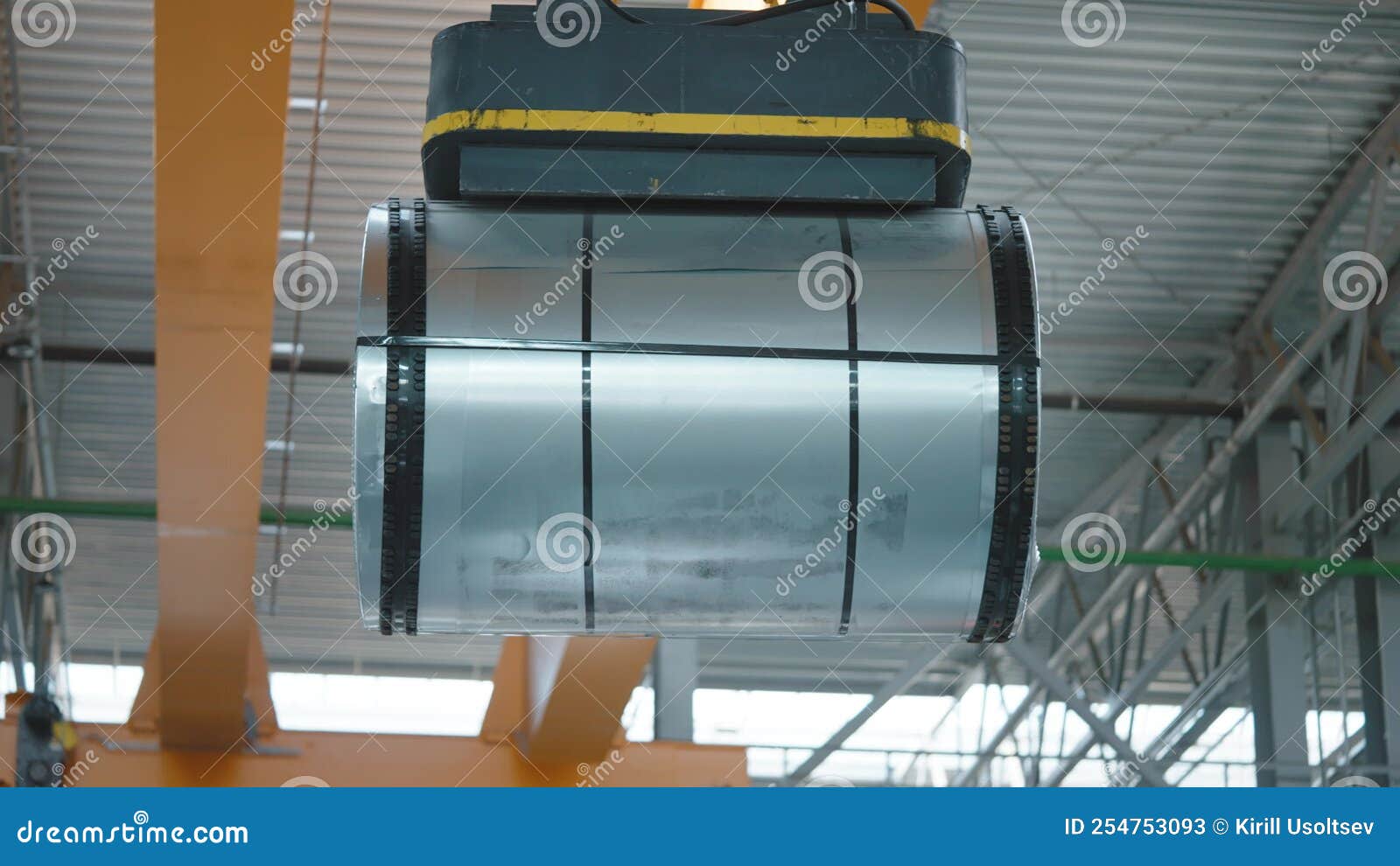 Loading Sheet Metal in a Warehouse Using a Crane and an Electromagnet ...