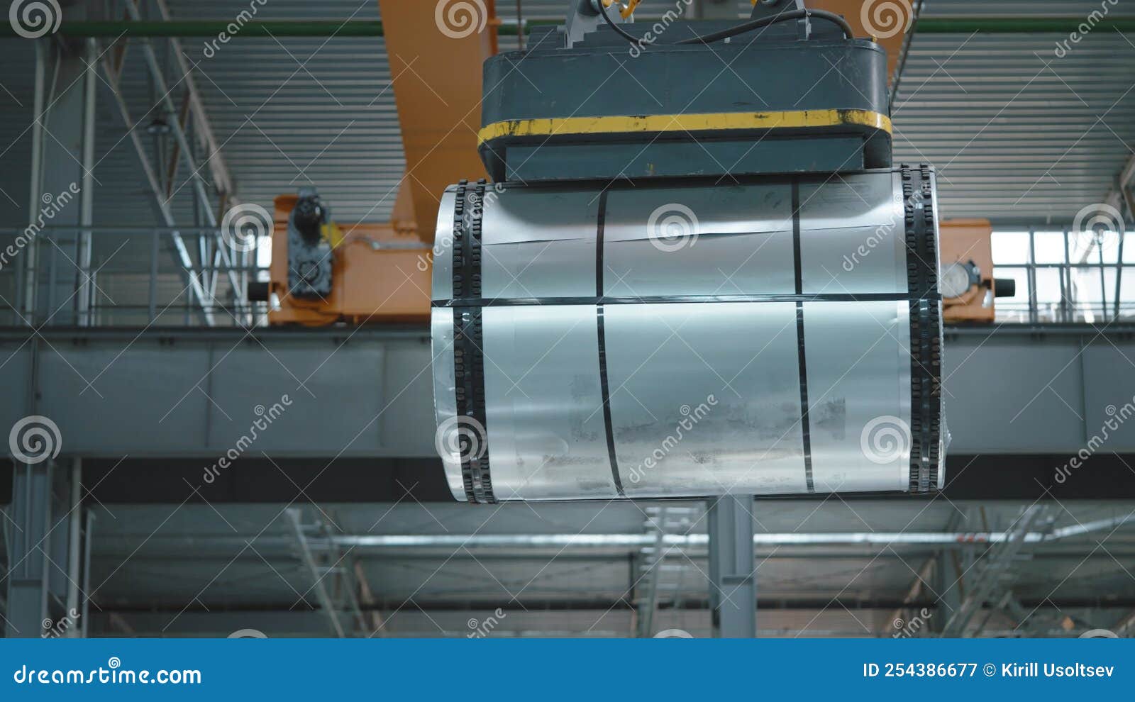 Loading Sheet Metal in a Warehouse Using a Crane and an Electromagnet ...