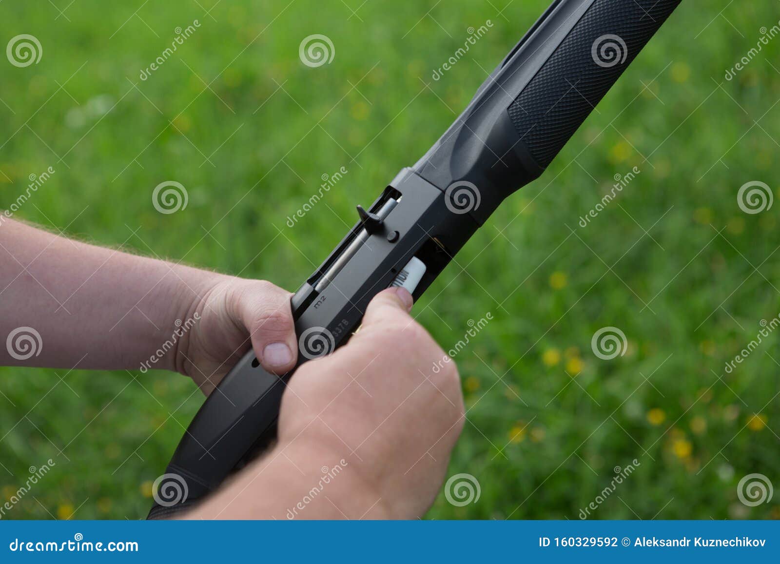 Close Up of a Hunter Loading His Weapon Editorial Photography - Image ...