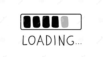 Loading Sign. Load Indicator. Loading Bar Doodle Icon. System Software ...