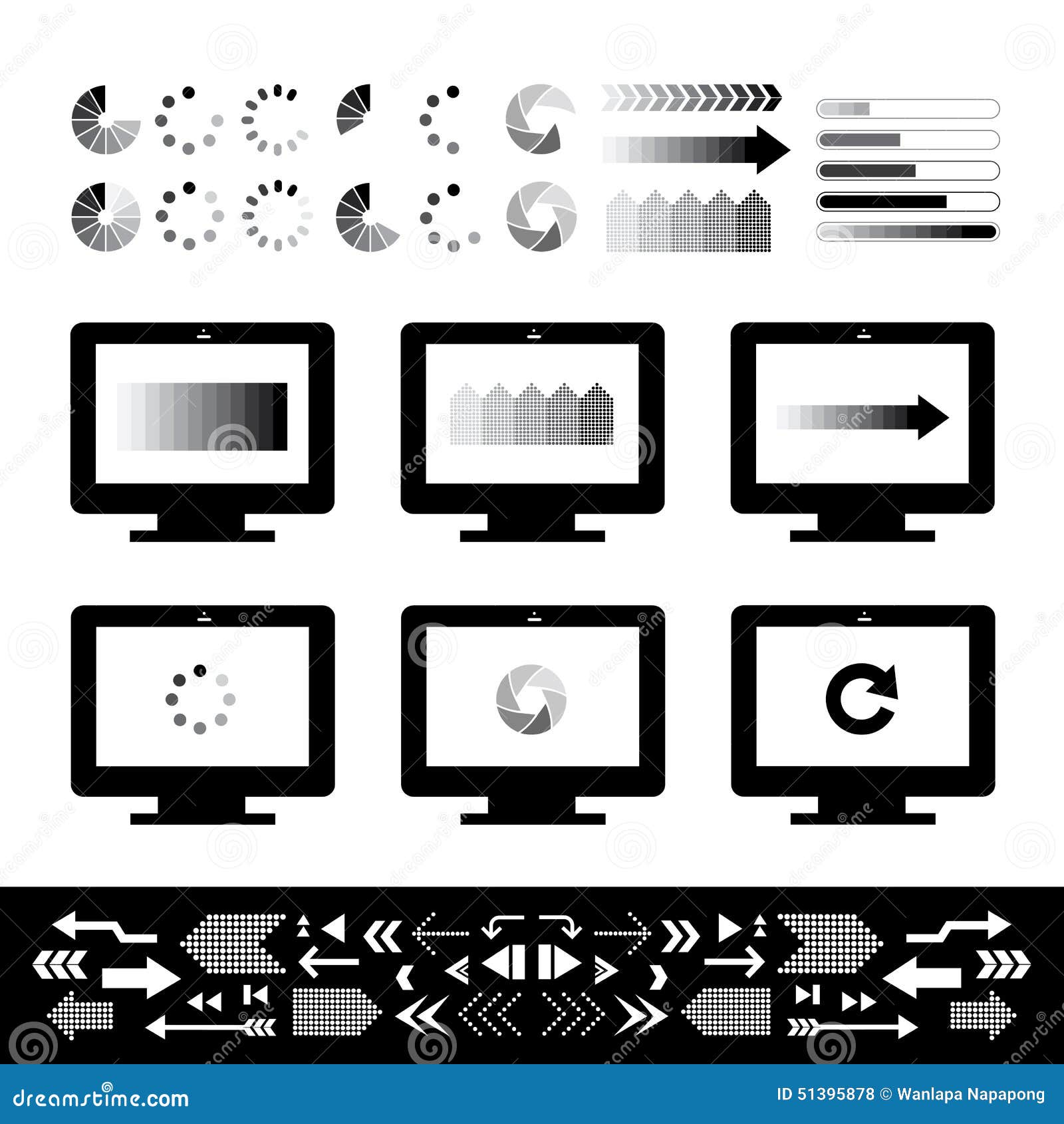 Loading sign stock vector. Illustration of undo, button - 51395878