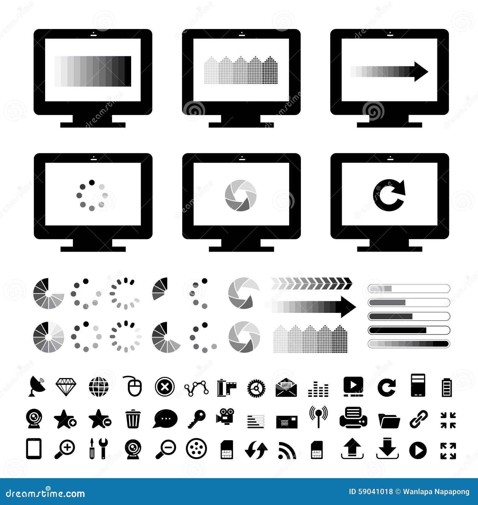 Loading sign stock vector. Illustration of menu, connection - 59041018