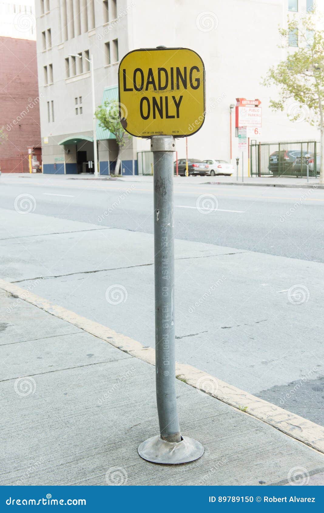 Loading only Sign stock photo. Image of yellow, street - 89789150