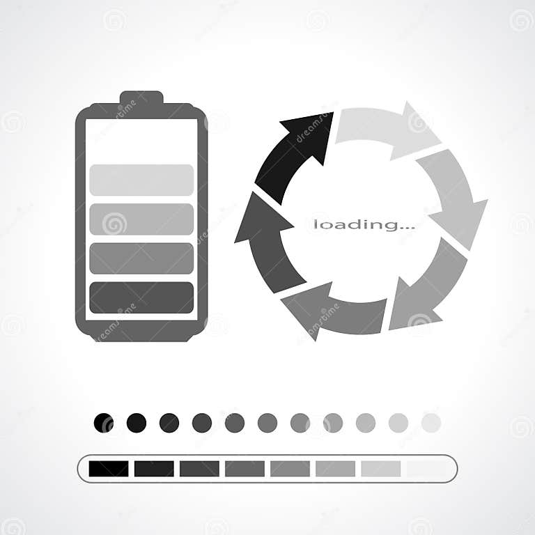 Loading signs stock vector. Illustration of progress - 47948482