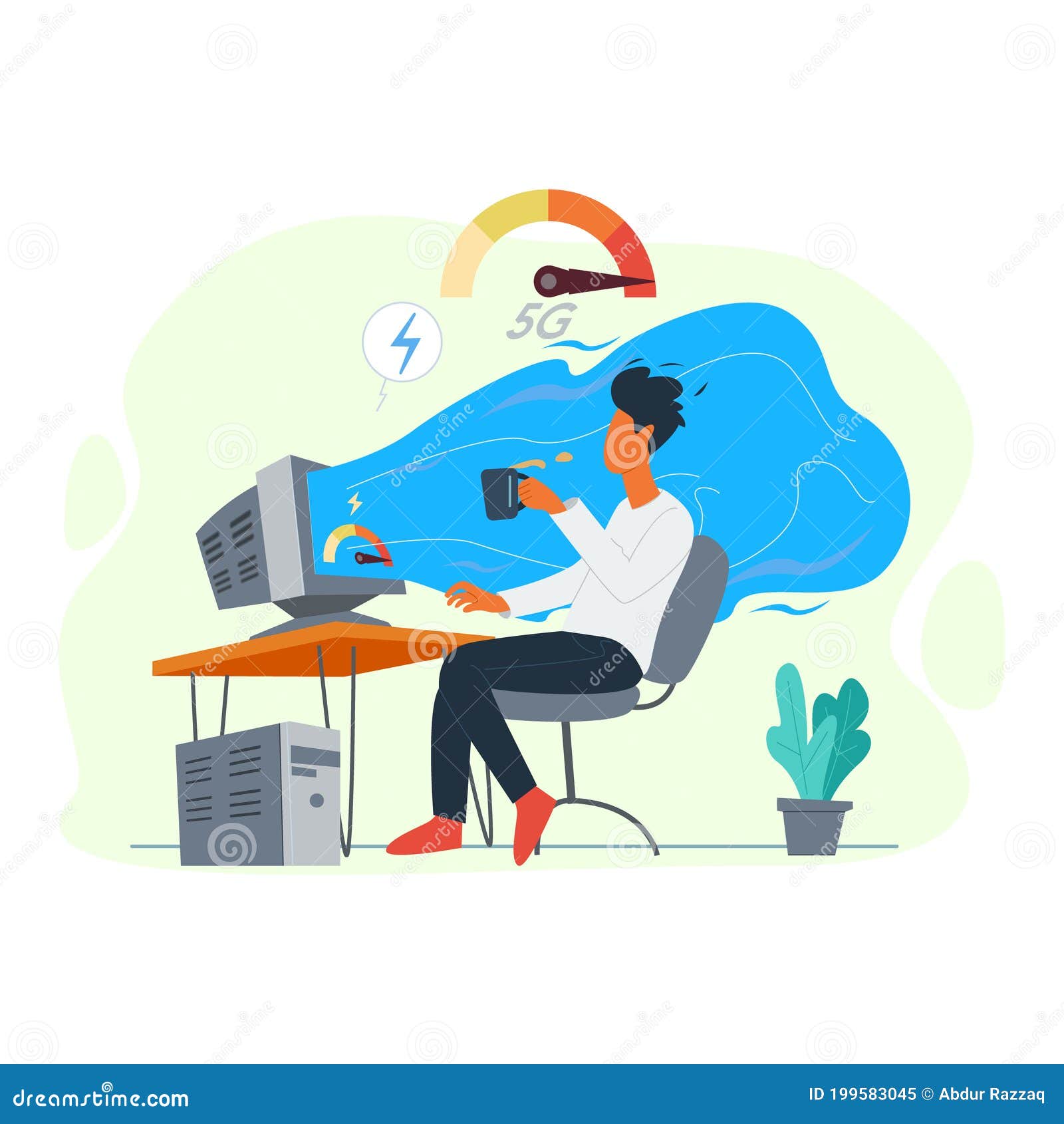 Loading Speed Boost, Internet Boost Speed Vector Illustration Concept ...