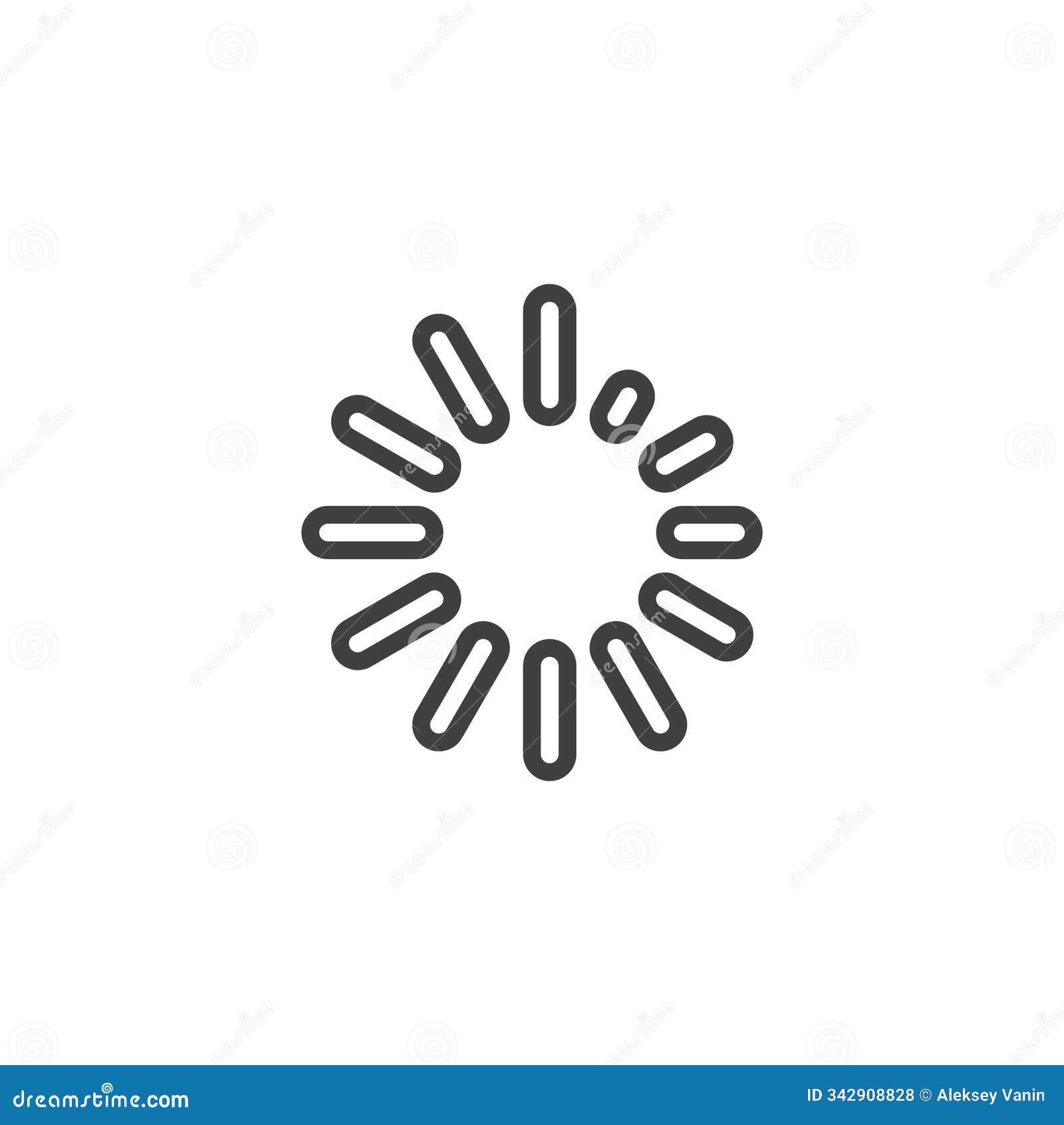 Loading Spinner line icon stock illustration. Illustration of repeat ...
