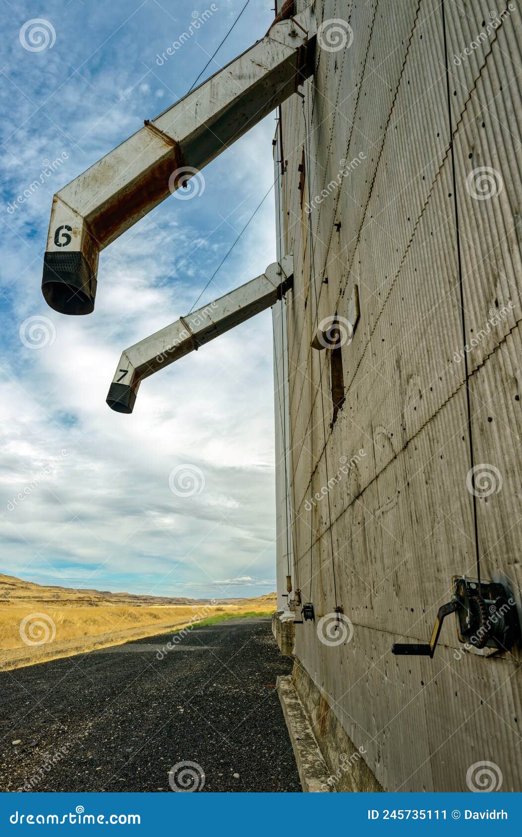 The Loading Spouts on Bins at a Grain Elevator on the Palouse in ...