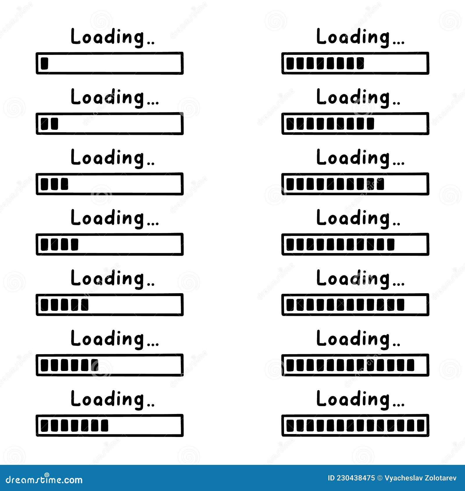 Loading, Status and Progress Bar. Stock Vector - Illustration of idea ...