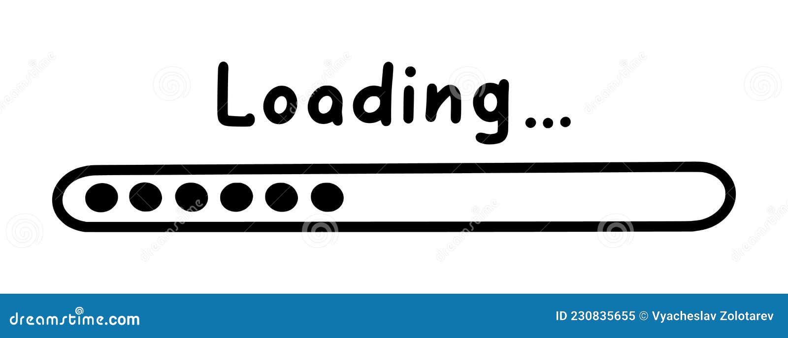 Loading, Status and Progress Bar. Stock Vector - Illustration of hand ...