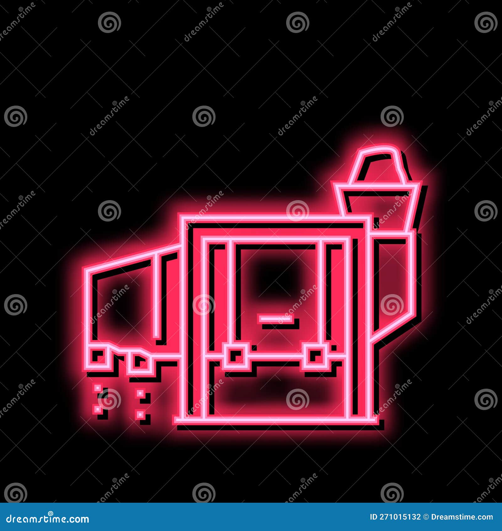 Loading Stone Machine Neon Glow Icon Illustration Stock Vector ...