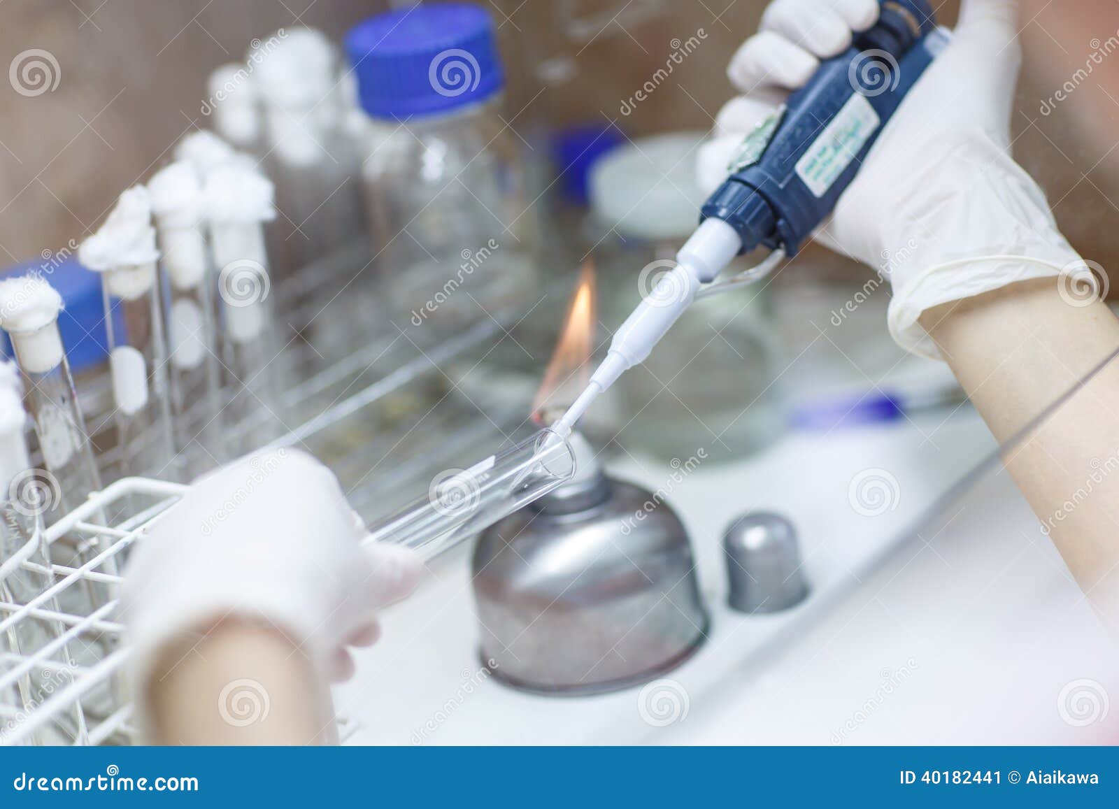 Loading Stripe of Samples for DNA Analysis Stock Image - Image of ...
