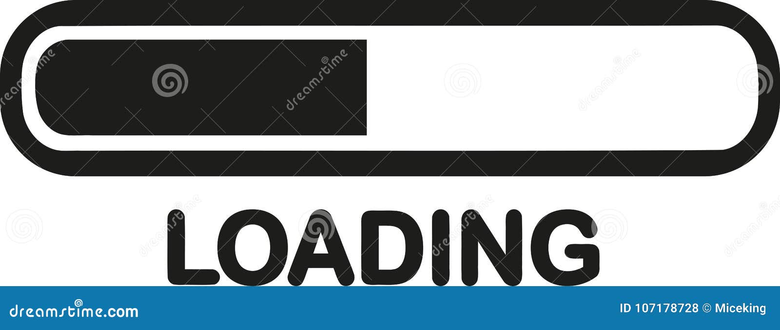 Loading symbol with bar stock vector. Illustration of pictogram - 107178728