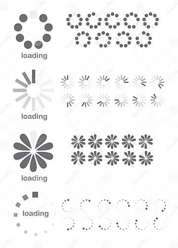 Loading symbols stock vector. Illustration of loader - 16645172