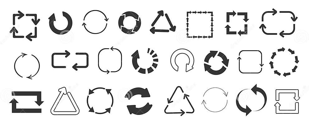 Loading Symbols Mega Set in Flat Graphic Design. Vector Illustration ...