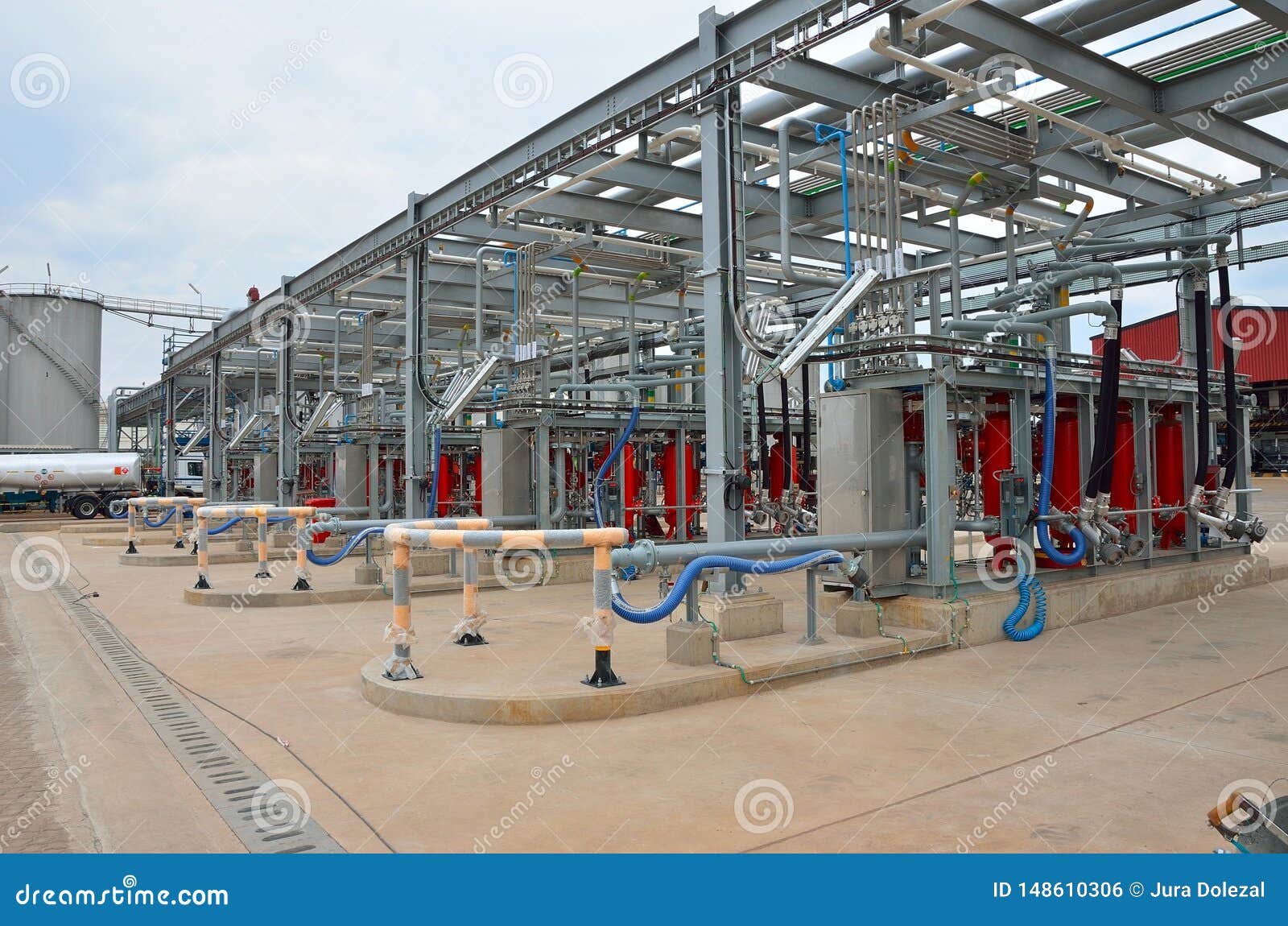Loading Tank Trucks Technology on the Terminal, South Africa Stock ...