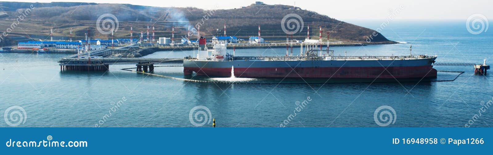 Loading tanker by oil stock photo. Image of ship, benzine - 16948958