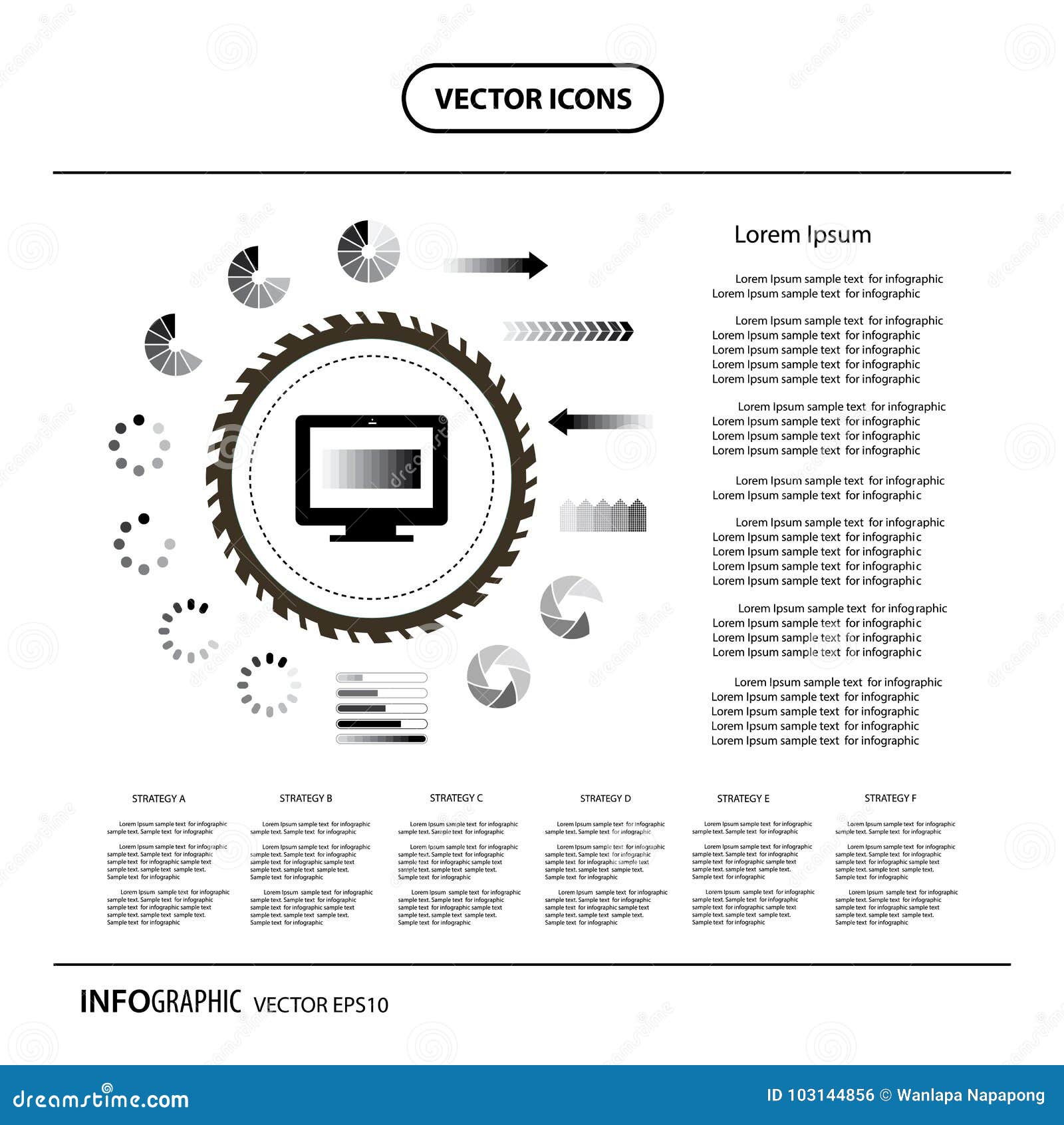 Loading and Technology Symbol Stock Vector - Illustration of graphic ...