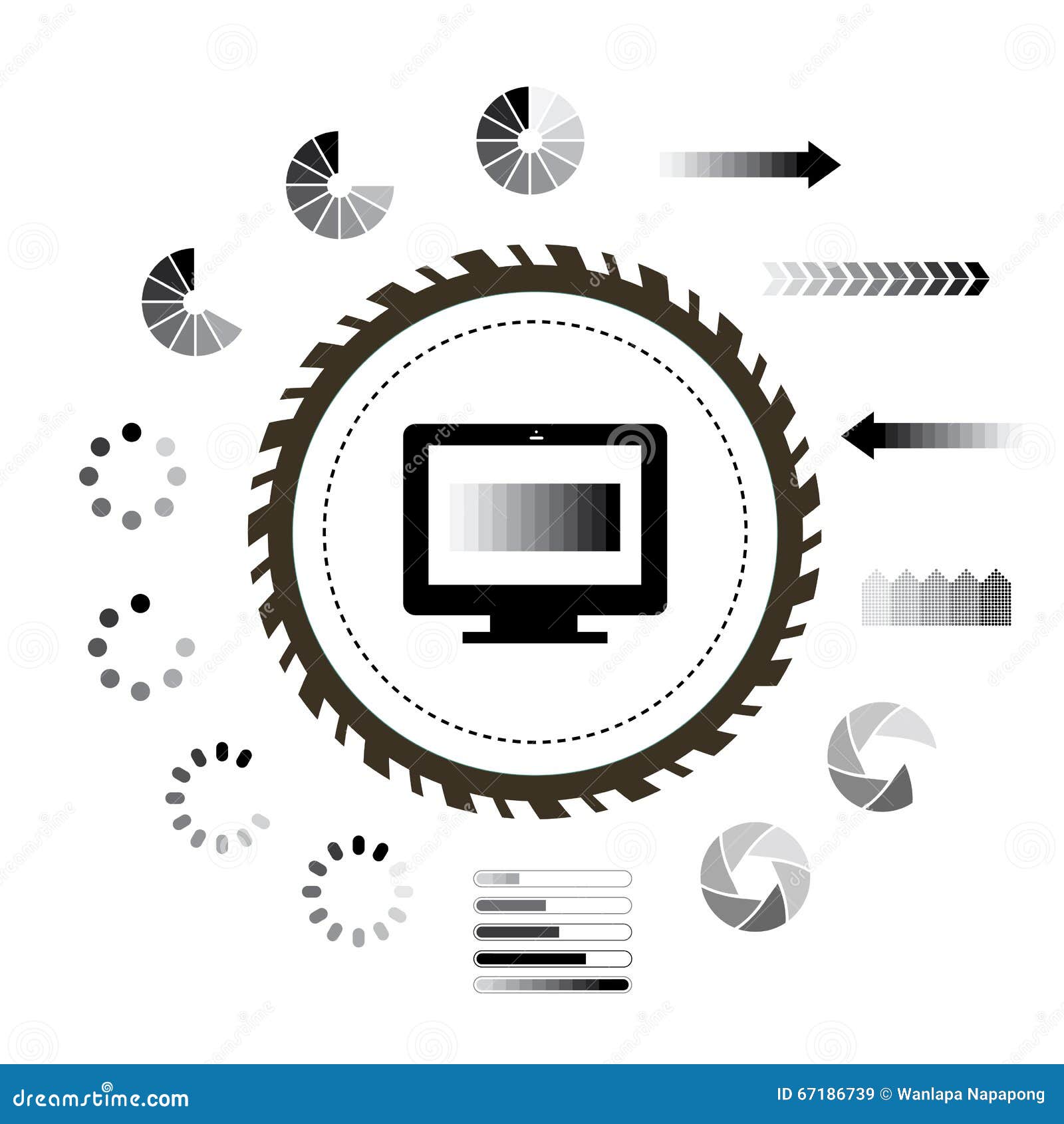 Loading and Technology Symbol Stock Vector - Illustration of vector ...