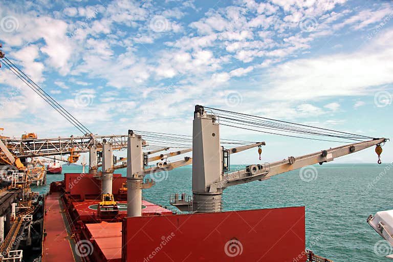 Loading Terminal of Coal Products for Cargo Ships, Bulkers and View of ...