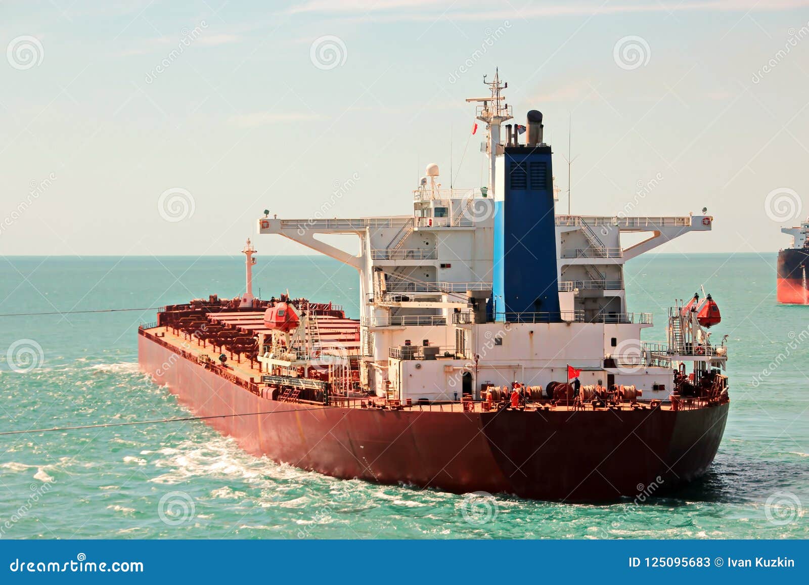 Loading Terminal of Coal Products for Cargo Ships, Bulkers and View of ...