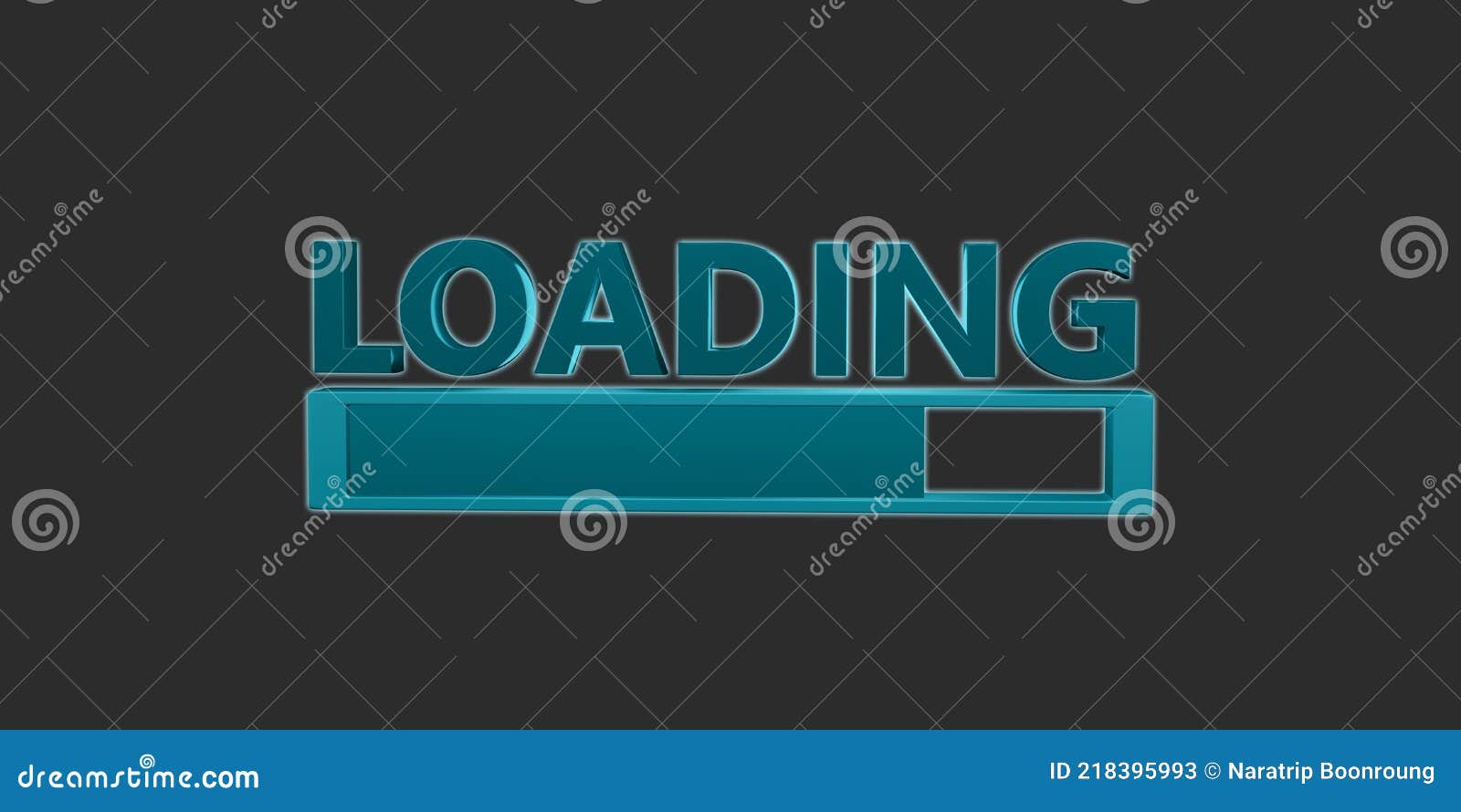 Loading Text and Symbols on a Simple Background 3d Illustration Stock ...