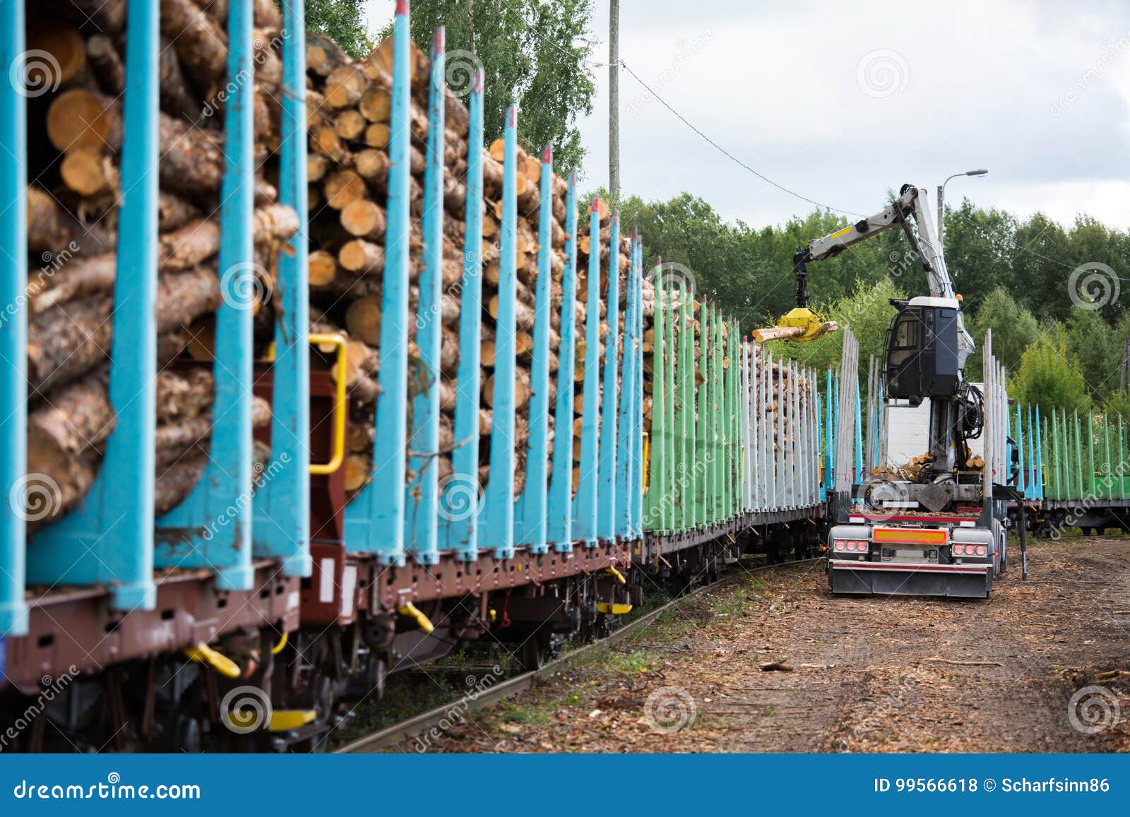 Loading of timber stock photo. Image of machinery, load - 99566618