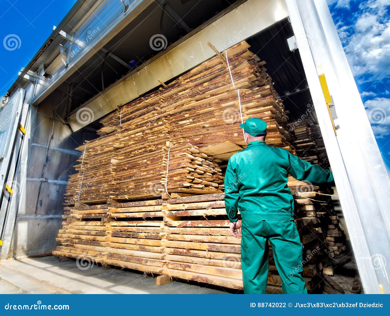 Loading Timber To the Dryer Editorial Photography - Image of plant ...
