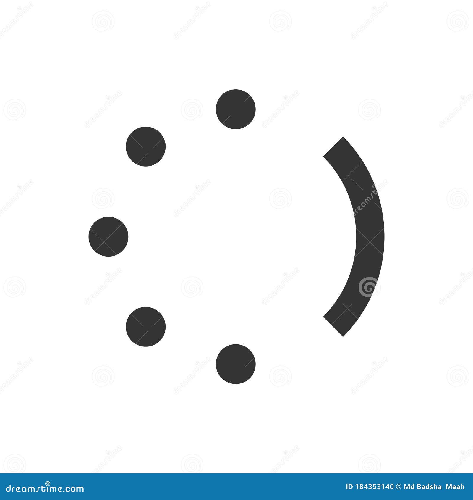 Loading Time Icon stock vector. Illustration of time - 184353140