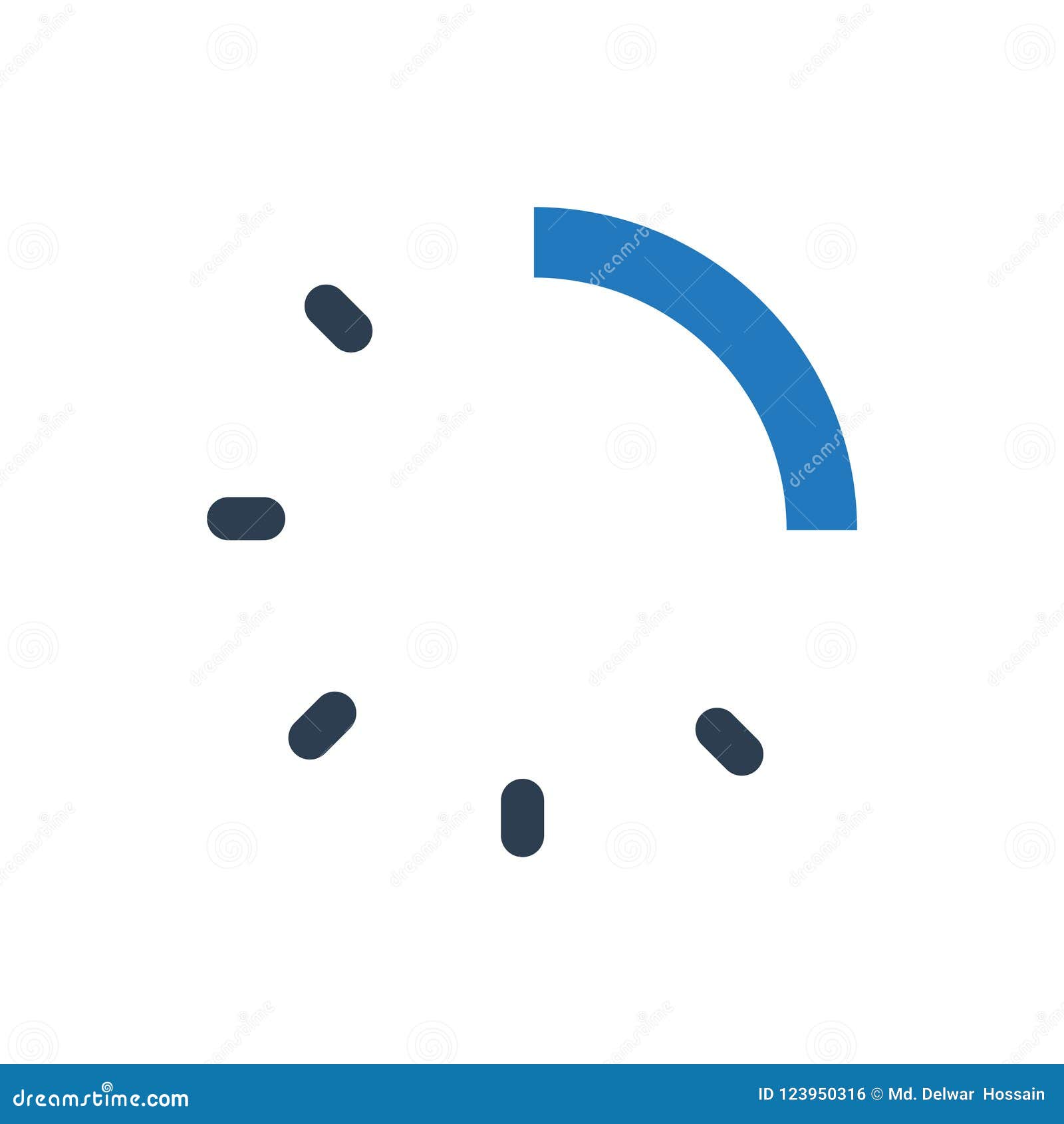Loading Time Icon stock vector. Illustration of circles - 123950316
