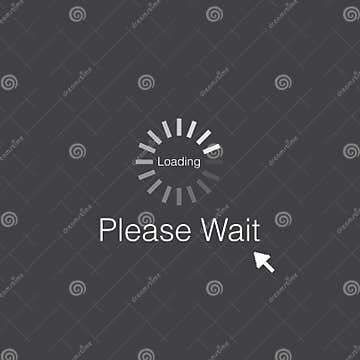 Loading To View Screen. stock vector. Illustration of buffering - 63328484