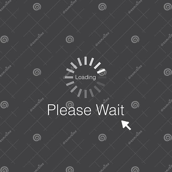 Loading To View Screen. stock vector. Illustration of buffering - 63328484