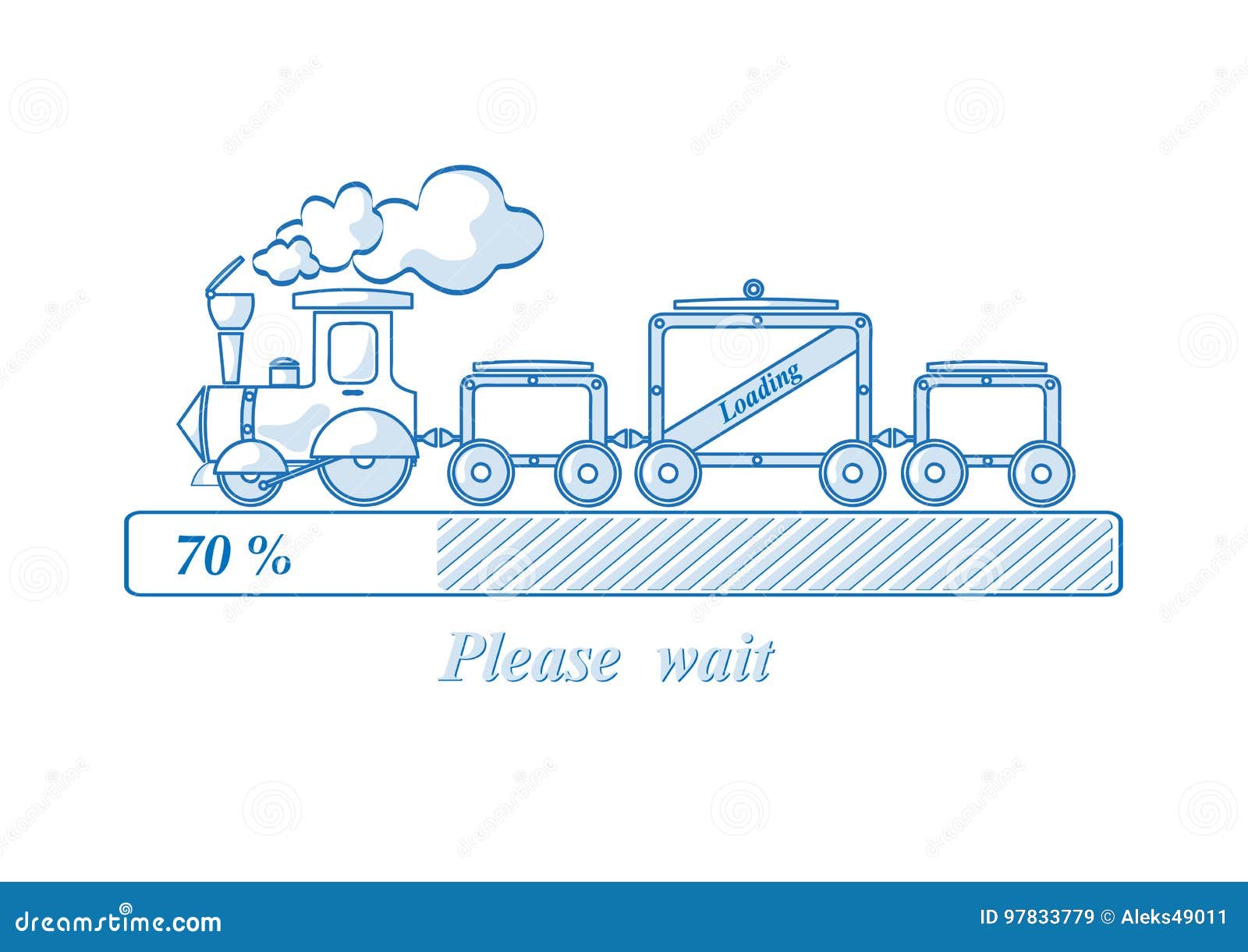 Loading train stock vector. Illustration of load, happy - 97833779