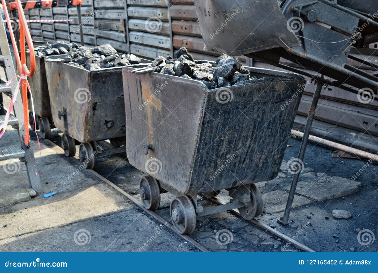 Loading and Transporting Coal Railcars Stock Photo - Image of ecology ...