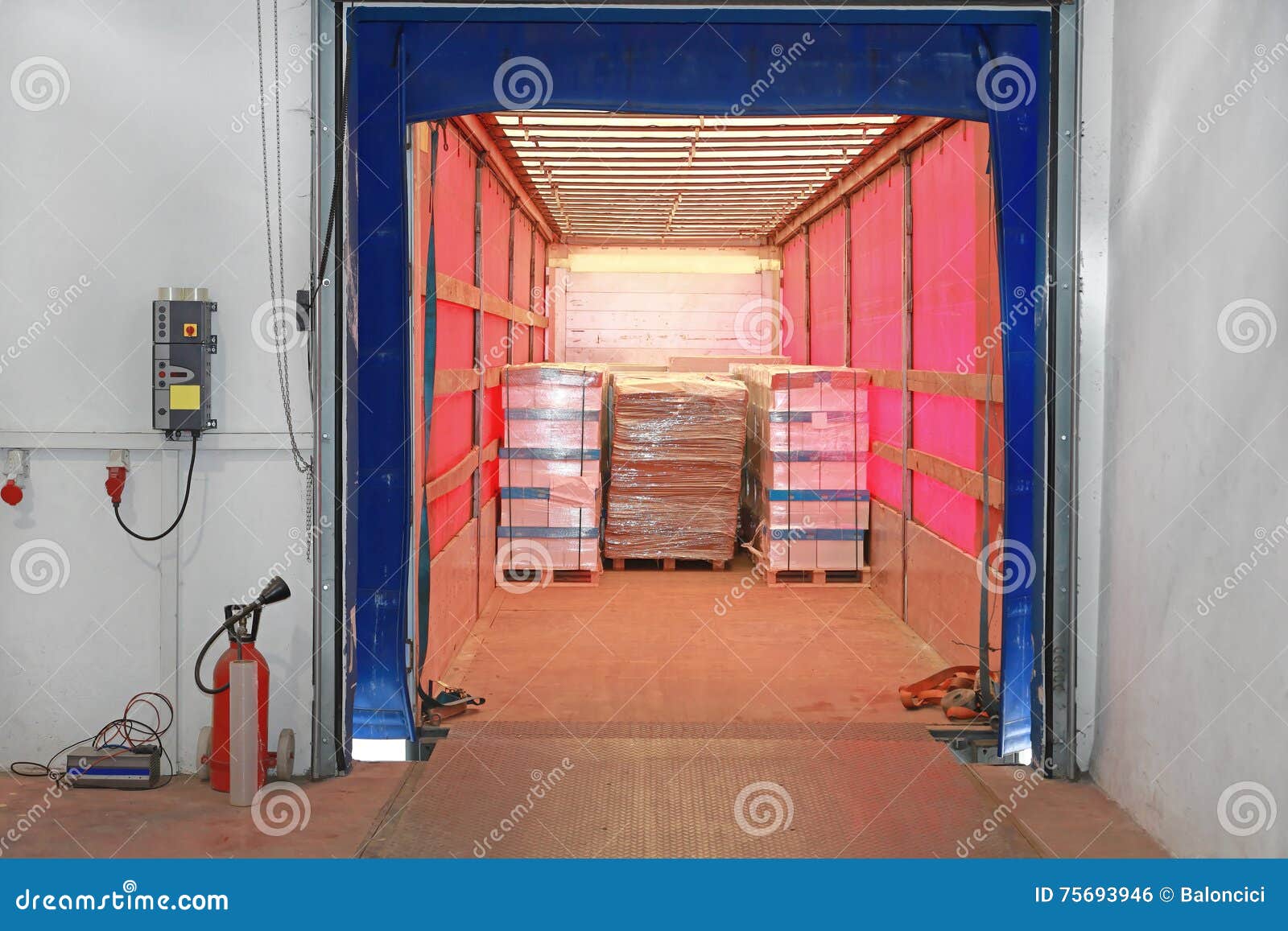 Loading Truck stock photo. Image of delivery, distribution - 75693946