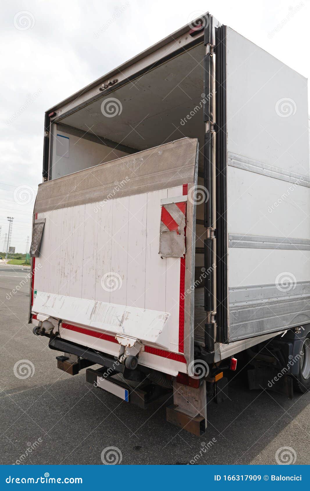 Loading Truck Ramp stock image. Image of back, truck - 166317909