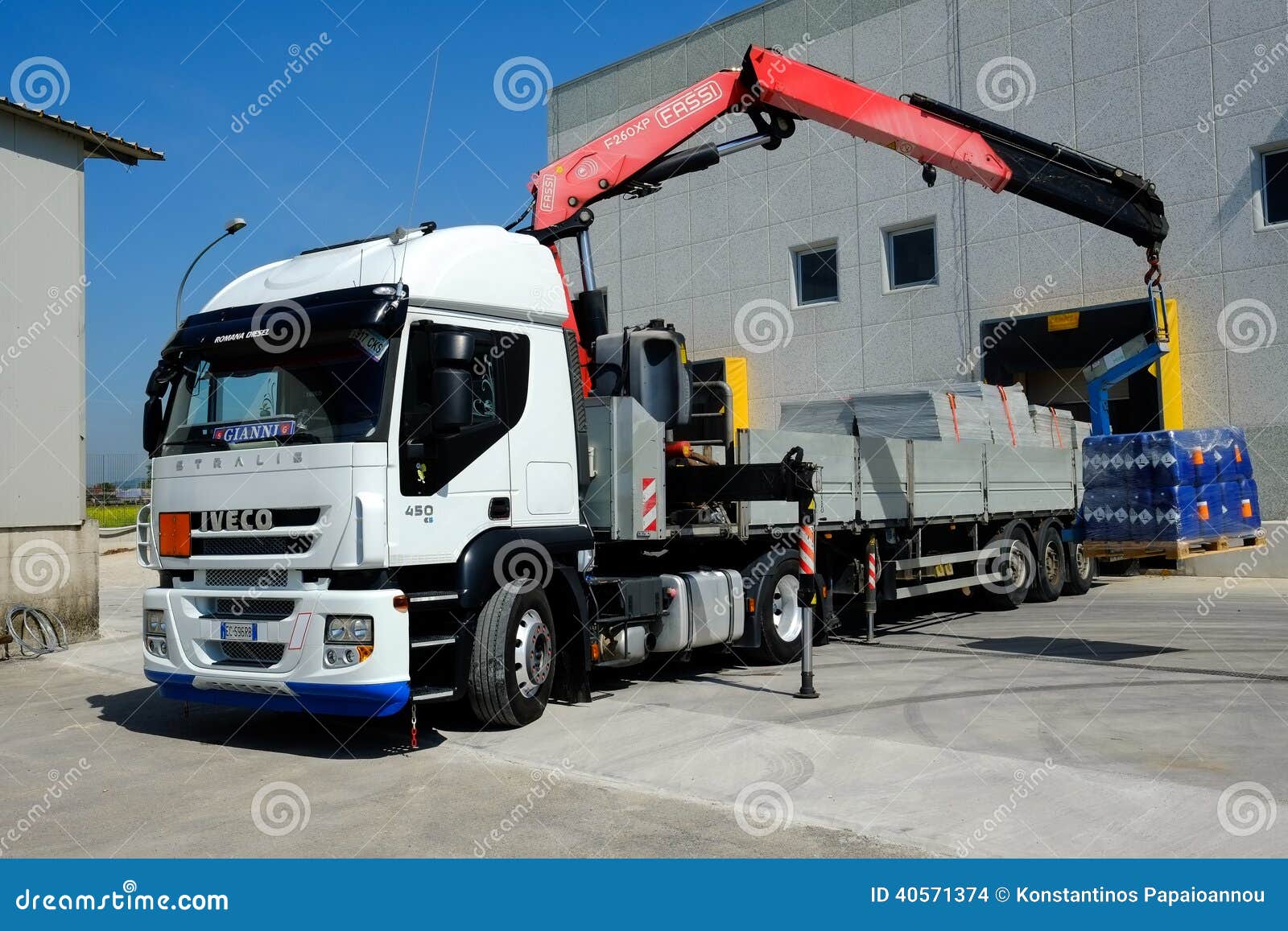 Loading truck editorial stock image. Image of distribution - 40571374