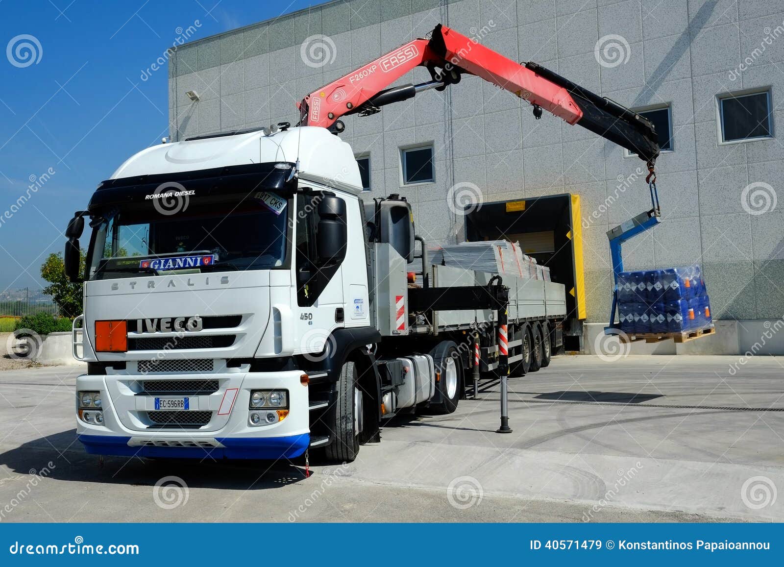 Loading truck editorial stock image. Image of delivery - 40571479
