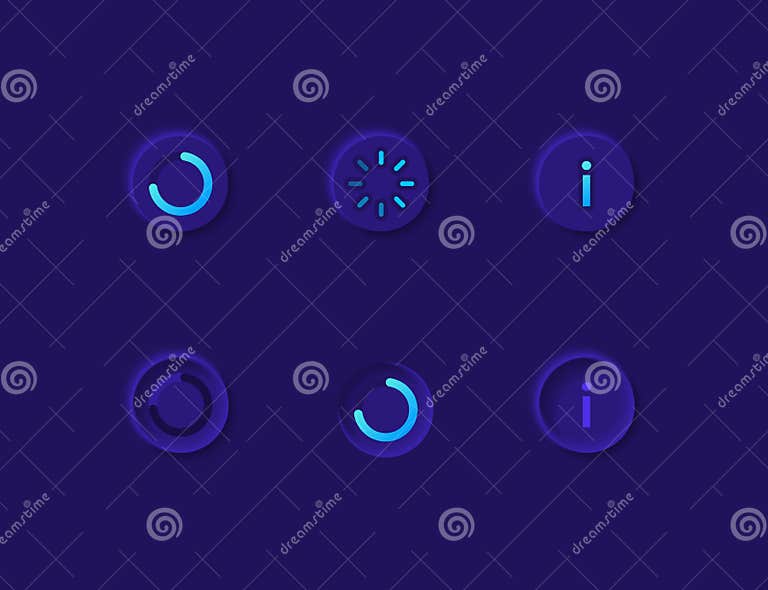 Loading UI elements kit stock vector. Illustration of data - 197899540